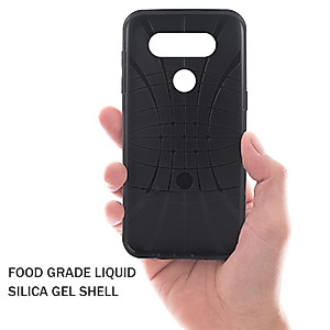 ELISORLI Compatible with LG V20 Case Rugged Thin Slim Cell Accessories Anti-Slip Fit Rubber TPU Mobile Phone Protection Silicone Soft Shockproof Grip Cover for LGV20 LG20 V 20 ThinQ Women Men Black