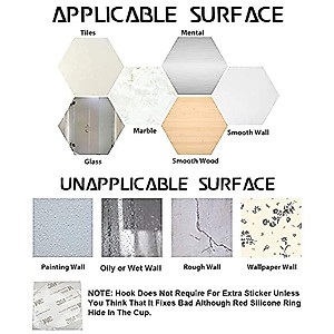 INSTAGOBO Suction Cup Hooks, Heavy Duty Suction Hooks for Shower Kitchen Glass Mirror Tile, Loofah Coat Robe and Towel Hooks Waterproof and Rustproof,Chrome-Plated Bathroom Kitchen Hooks (4 Pack)