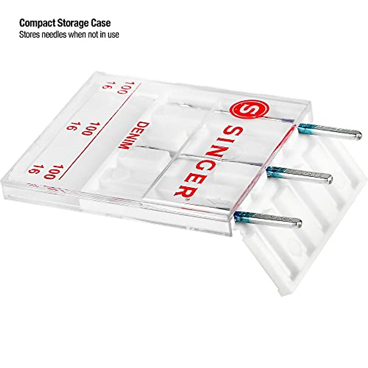 SINGER 2108 Denim Machine Needles, Size 100/16, 3-Count