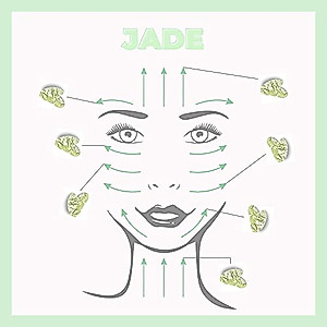 Face Roller Natural Jade Roller For Face - Gua Sha Facial Tool - Aging Wrinkles,Puffiness Facial Skin Care Product Massager - Premium Authentic Jade Stone (Jade Roller+Gua Sha)