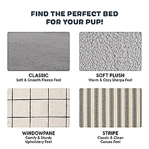 Barkbox Orthopedic Dog Bed | Comfortable Memory Foam Mattress for Joint Relief | Head and Neck Support Waterproof with Non Skid Bottom | Calming Durable Bed with Washable Cover | Small, White Plaid