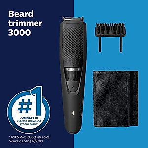 Philips Norelco Beard Trimmer and Hair Clipper, Cordless Grooming, Rechargeable, Adjustable Length, Beard Trimmer and Hair Clipper, No Blade Oil Needed, BT3210/41