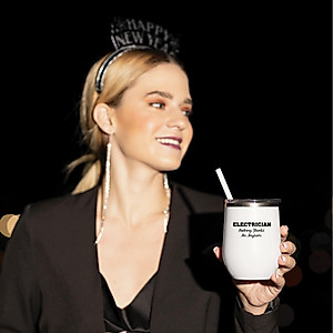 Funny Gift Idea for Electricians and Wiremans Linemans 12oz Wine Tumbler Cup