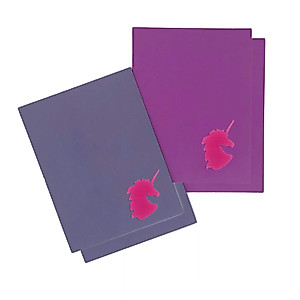 Royal Green Magical Unicorn Birthday Party Stickers for Decoration, Scrapbooking, Arts, and Crafts 2 inch (50mm) in Pink - 40 Pack