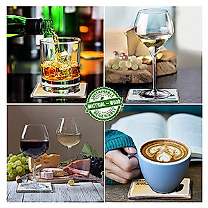 Wine Coasters Set & Holder - Funny Gifts for Women - Cool Wine Gift for Women - Housewarming Gifts for Wine Lovers - Wine Accessories (Funny Wine)