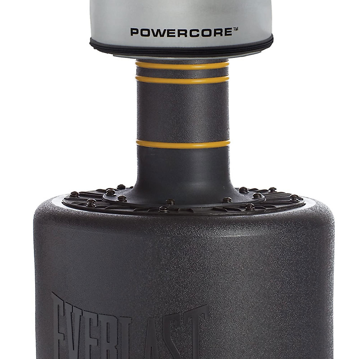Everlast Powercore Free Standing Indoor Rounded Heavy Duty Fitness Training Punching Bag for Home Gym Strength Boxing Workout Exercise, Silver