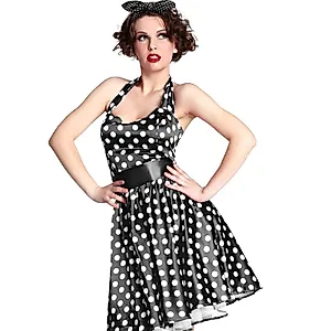 Costume Headband White Polka Dot Bandana Wire Headband Halloween Dress up Retro Hairband Headwrap Hair Accessories for Women(Small Dots,Black)