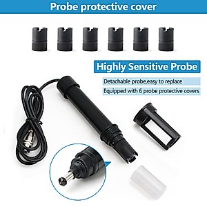 Rowyet Dissolved Oxygen Meter with ATC,Portable Dissolved Oxygen Test Kit Range 0.0-40mg/L,DO Meter with Electrode Filling Fluid,Water Test Kit for Swimming Pools,Aquarium,Fish Pond.
