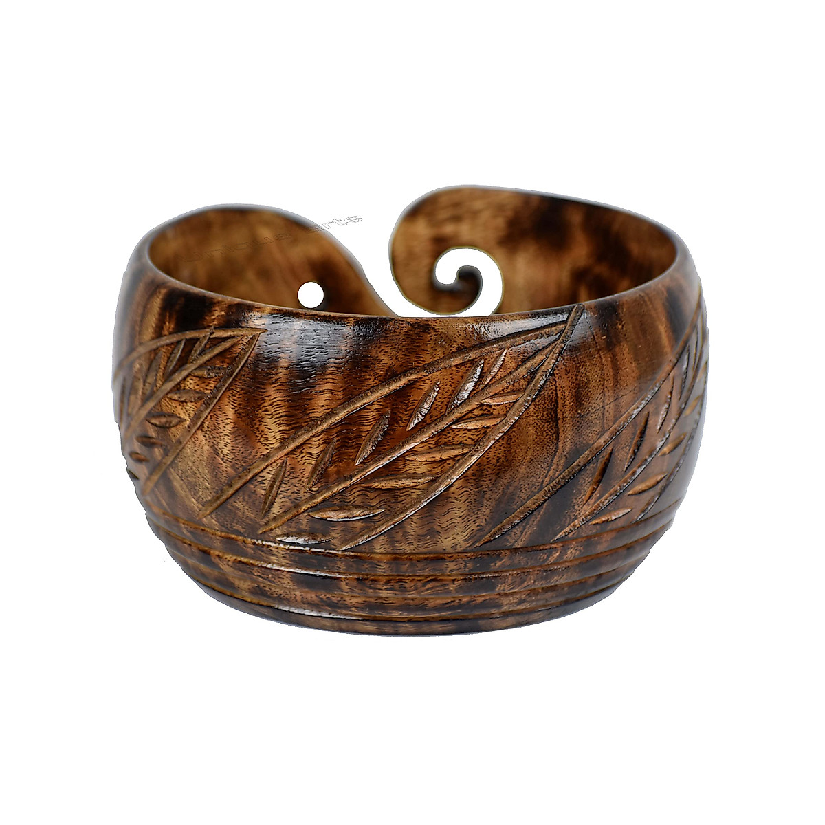 Unique Arts Yarn Storage Bowl Handmade - Large Yarn for Knitting Crocheting Handcrafted - Heavy Duty Natural Ball Bowl 5 x 5 x 7"