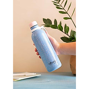 Grupo Erik Official Water Bottle-Sports Bottle-500ml / 17OZ, Stainless Steel, Vacuum Insulated Water Bottle, Double Wall Reusable Water Bottle With Carabiner, BPA Free, Kawaii Water Bottle (Amelie)