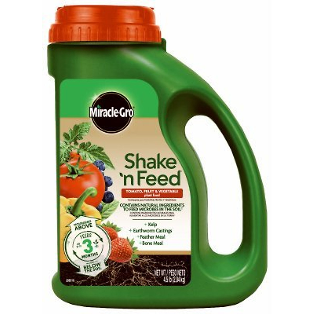 Miracle Gro Shake 'N Feed Plus Calcium For Tomatoes , Fruits And Vegetables 9-4-12 Granules Continuo