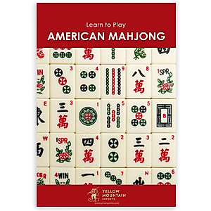 Yellow Mountain Imports American Mahjong Set, Heather with Soft Case - All-in-One Racks with Pushers, Scoring Coins, Dice, and Wind Indicator