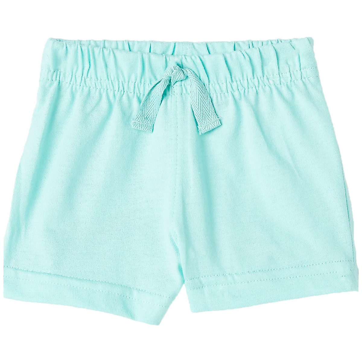 The Children's Place baby girls The Children's Place Unisex Basic Everyday, 100% Cotton, Shorts Casual Pants, Black/Classic Red/Mellow Aqua/Tidal - 4 Pack, 3-6 Months US