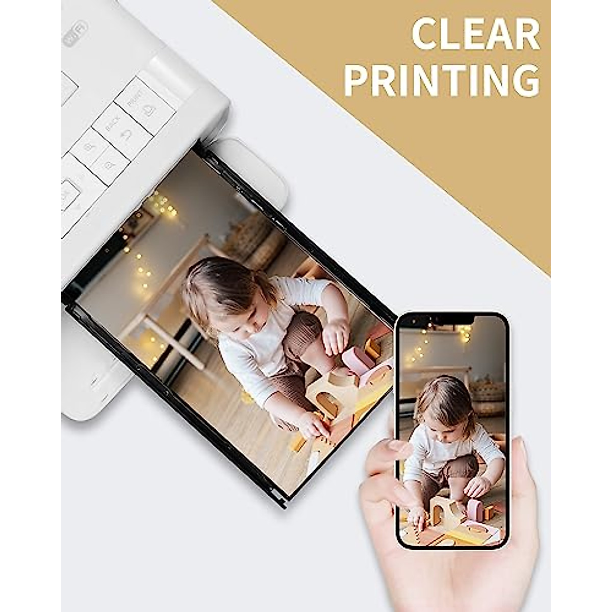 Compatible Canon Selphy CP1300 Ink and Paper KP-108IN 3 Color Ink Cartridges and 108 Sheets 4x6 Photo Paper Glossy for Canon Selphy CP1500 CP1200 CP1000 CP910 CP900 CP810 CP800 Photo Printer