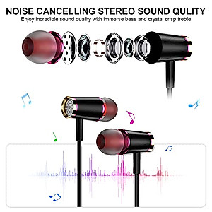 USB C Headphones for Samsung S23 S22 Ultra A53, Noise Cancelling Type C in-Ear Earphones USB Type C Earbuds with Microphone HiFi Stereo Headphone Wired for Pixel 7 Pro Galaxy S21 Oneplus 11 10t 9