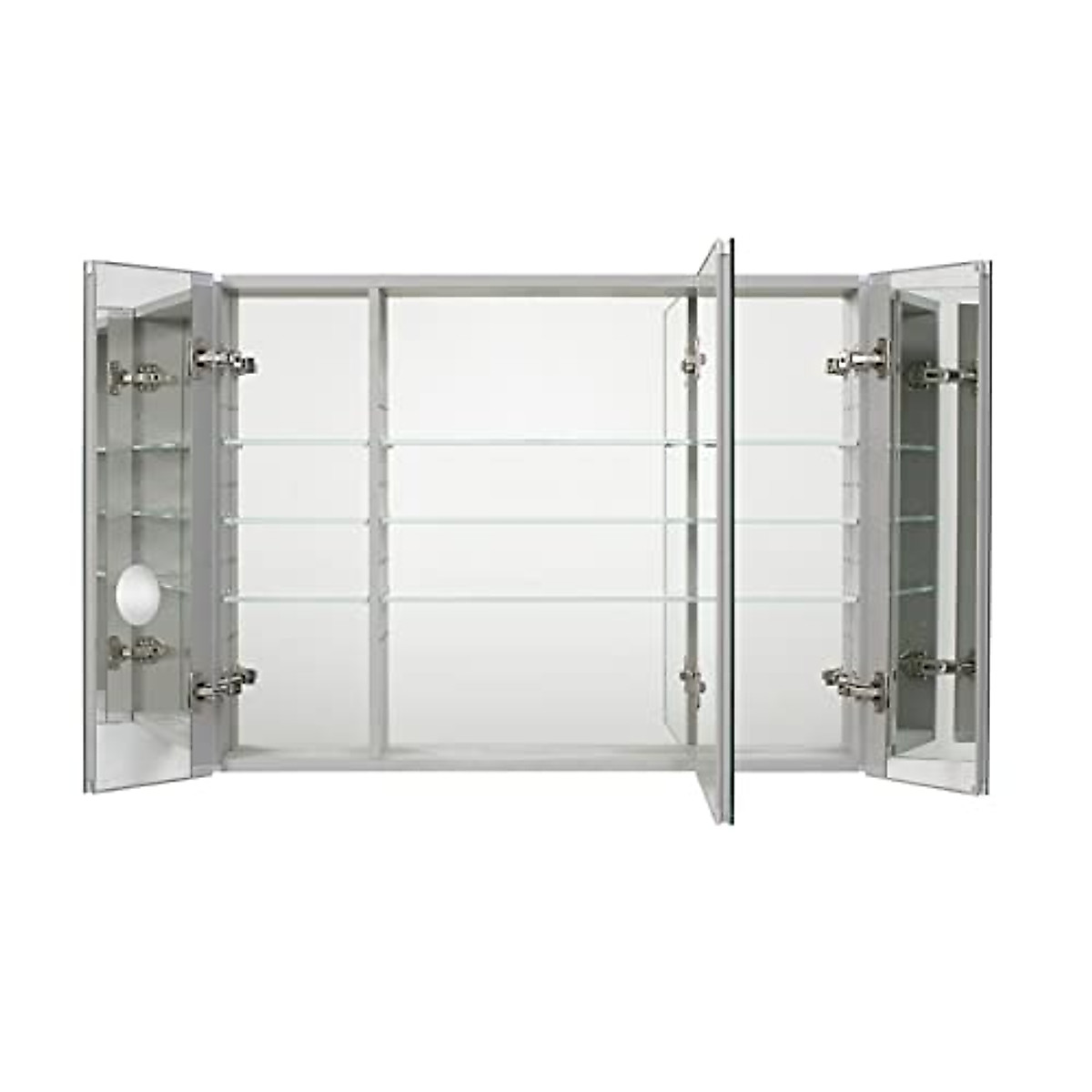 AQUADOM Royale 48in x 30in x 5in 3 Doors, Medicine Cabinet Integrated 3X Magnifying Mirror