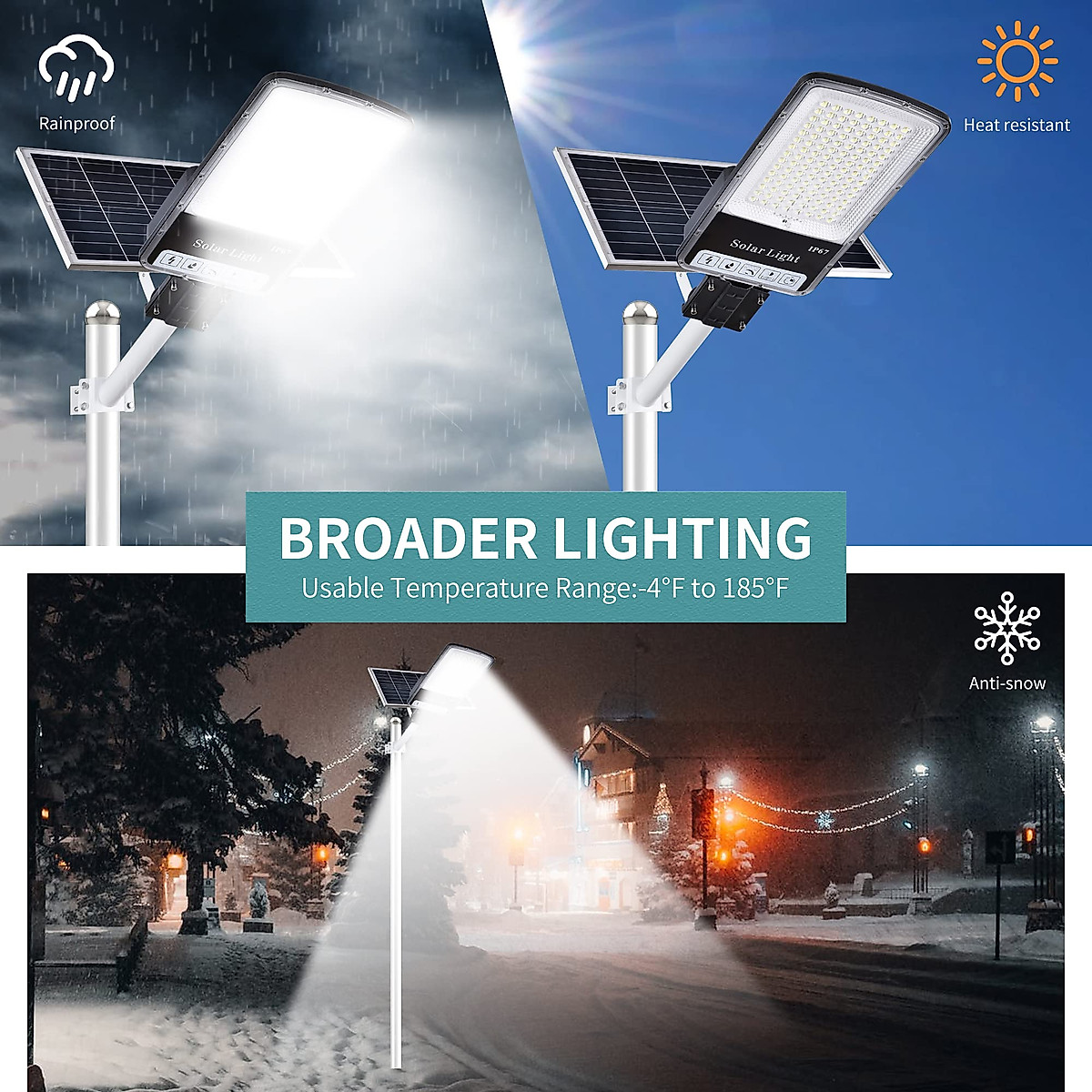 CHUCAI LED Solar Outdoor Lights,300W Solar Street Light Outdoor Lamp,IP67 Waterproof Security Flood Light with Remote Control,6500k Daylight Dusk to Dawn Solar Lights for Stadium,Parking Lot,Garden