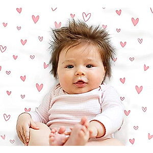 Cambria Baby 100% Organic Cotton Changing Pad Covers or Cradle Sheets with Reinforced Safety Strap Holes. Soft, Pre-Shrunk, and Machine Washable. Girl 3 Pk