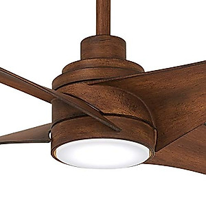 MINKA-AIRE F543L-DK Swept 56 Inch Ceiling Fan with Integrated 20W LED Dimmable Light in Distressed Koa Finish