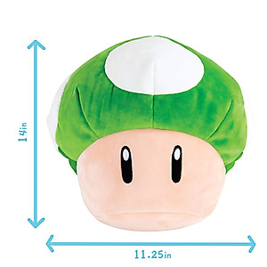 Club Mocchi- Mocchi- Nintendo Super Mario Plush - 1Up Mushroom Plushie - Collectible Squishy Plushies - 15 Inch