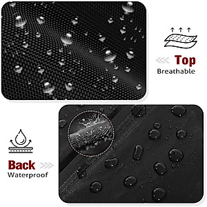 Outdoor Bench Cover for 2-Seater, 600D Patio Bench Furniture Covers with Air Vents, Heavy Duty All Weather Resistant Bench Cover, 53L x 26W x 35H