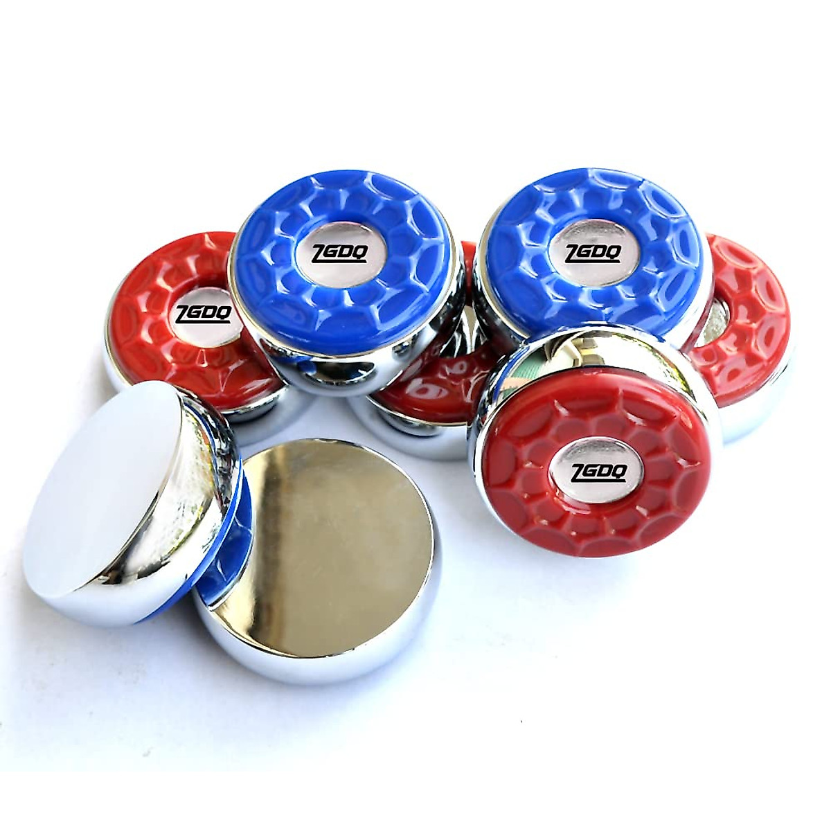 ZGDQ 2 Pack Shuffleboard Wax Powder Set with Shuffleboard Pucks, (53mm) Shuffleboard Table Pucks with Shuffleboard Wax High Speed and Mini Brush Set