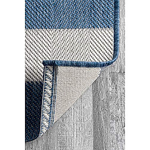 nuLOOM Alexis Striped Indoor/Outdoor Area Rug, 5' 3" x 7' 6", Blue