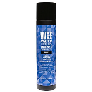 Watercolors INTENSE Semi Permanet Color Depositing Shampoo. Sulfate & Paraben Free to Maintain & Enhance Hair Color 8 fl oz - BLUE