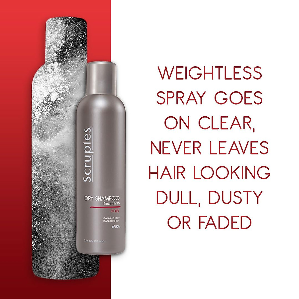 Scruples Dry Shampoo Fresh Finish - Multipurpose Dry Shampoo & Texturizing Spray for Refreshed Hair - Powder Spray Shampoo to Add Volume - Salon Quality, Premium Hair Care for All Hair Types (7.5 oz)