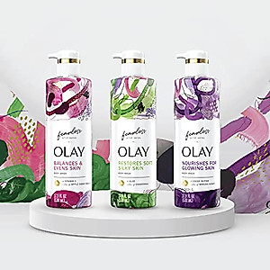 Olay Fearless Artist Series Nourishing Moisture Body Wash with Cocoa Butter and Notes of Manuka Honey 20 oz (Pack of 4)