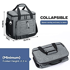Realcool Soft Cooler Bag 35/45 Can, Collapsible Cooler Insulated Leak Proof, Large Lunch Box for Men Women, Soft-Sided Cooler for Picnic, Grocery, Beach, Camping, Travel
