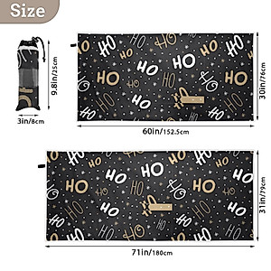 Christmas Snowflakes Beach Towel Quick Dry Microfiber Beach Towels Oversized SandProof Travel Towel for Adults Women Girls Kids Men Bath Towel for Sport Vacation Body Swimming Bath Camping, 31”x 71”