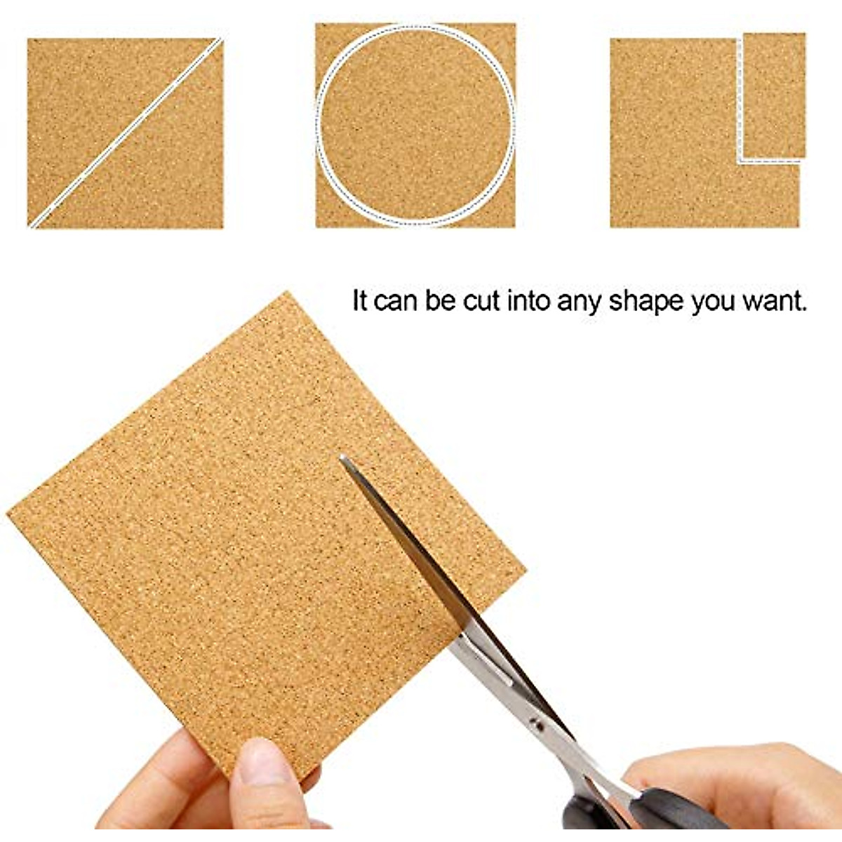 Blisstime 36 PCS Self-Adhesive Cork Sheets 4"x 4" for DIY Coasters, Cork Board Squares, Cork Tiles, Cork Mat, Mini Wall Cork Board with Strong Adhesive-Backed