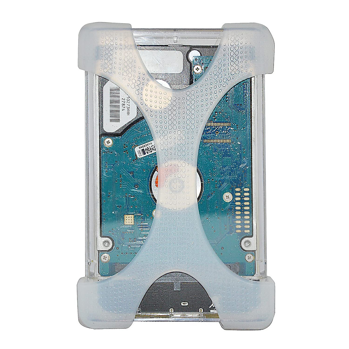 T-SIDAKE 4 Pieces of 2.5 Inch Silicone Hard Drive Protective Case, Shock Proof and Drop Proof Elasticity to Protect Your Device Safety, Suitable for 2.5 Inch Mobile Hard Drives