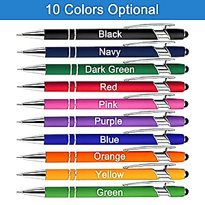 Up to 300 Personalized Pens Custom Bulk with Name Customized Pens with Free Engraving Engraved Stylus Tips Ballpoint Pen for Women Men Coworkers Employee Appreciation Business Graduation Gifts