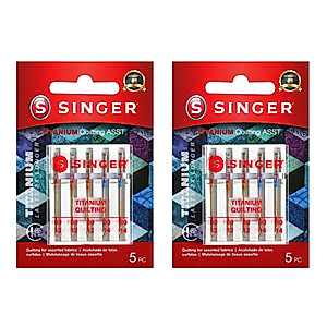 Singer Titanium Universal Quilting Machine Needles, 2-Pack