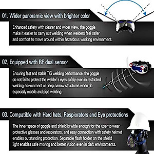 Servore Auto Shade Darkening Welding Goggle Arcshield 2 The world's first Auto-Darkening Protect Mask (Arcshield 2 Silver)