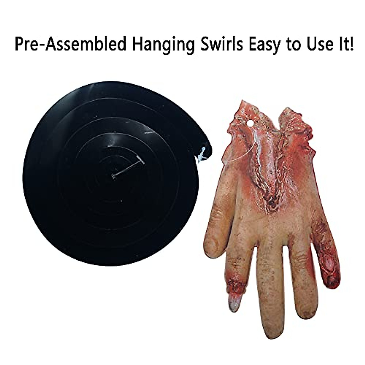 Halloween Bloody Weapons Hanging Swirl Decorations, Pre-Assembled Bloody Garland Banner, Have a Killer Birthday & Friday the 13th Birthday Party Decorations, Halloween Horror Zombie Vampire Party Supplies - 22pcs