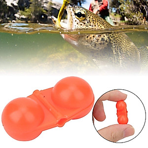 Fishing Line Rattles, Catfish Rattles, 40 Pieces Rattle Beads Fishing, Sea Fishing Attractor Bell Beads, Fishing Double Rattle, Portable ABS Fishing Rattles Inline, Dual Rattle Fishing Rattles(Red)