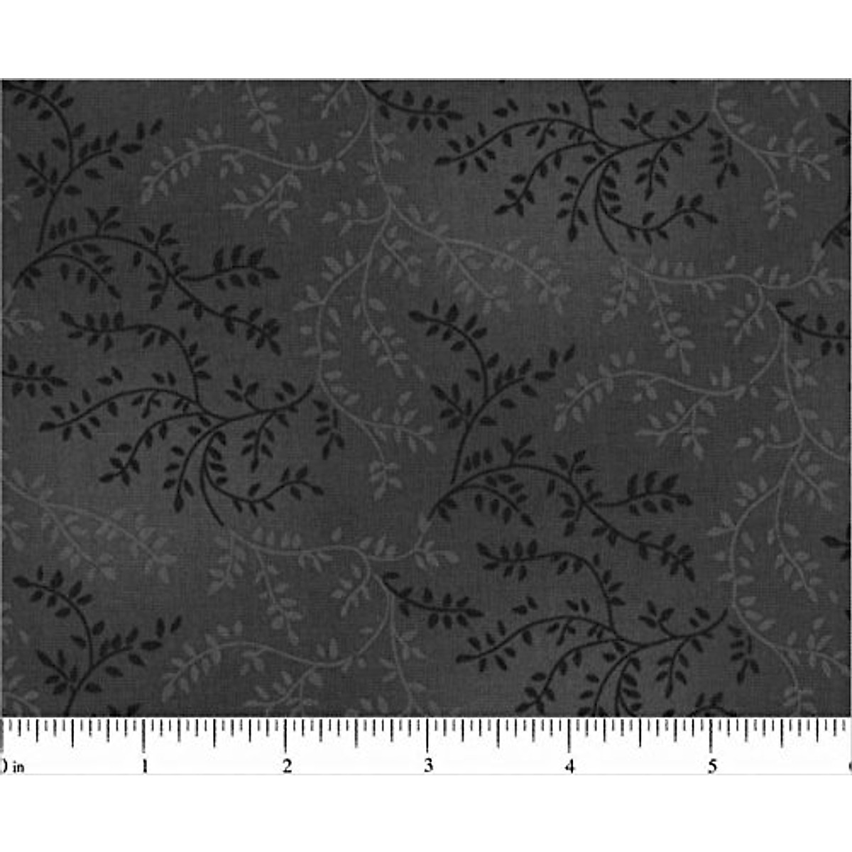 Quilt Backing, Large, Seamless, C47603-805, Black/Gray Vines