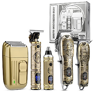 Karrte Men’s Grooming Kit Professional Hair Clippers and Shaver for Men,Electric Razor and Nose Trimmer Set,Gifts for Men