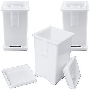 ITROLLE Corn Butter Spreader 3PCS White Plastic Cob Butterer Holder Butter Dispenser with Built-in Cover