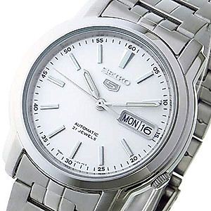 Seiko Automatic White Dial Stainless Steel Men's Watch SNKL75
