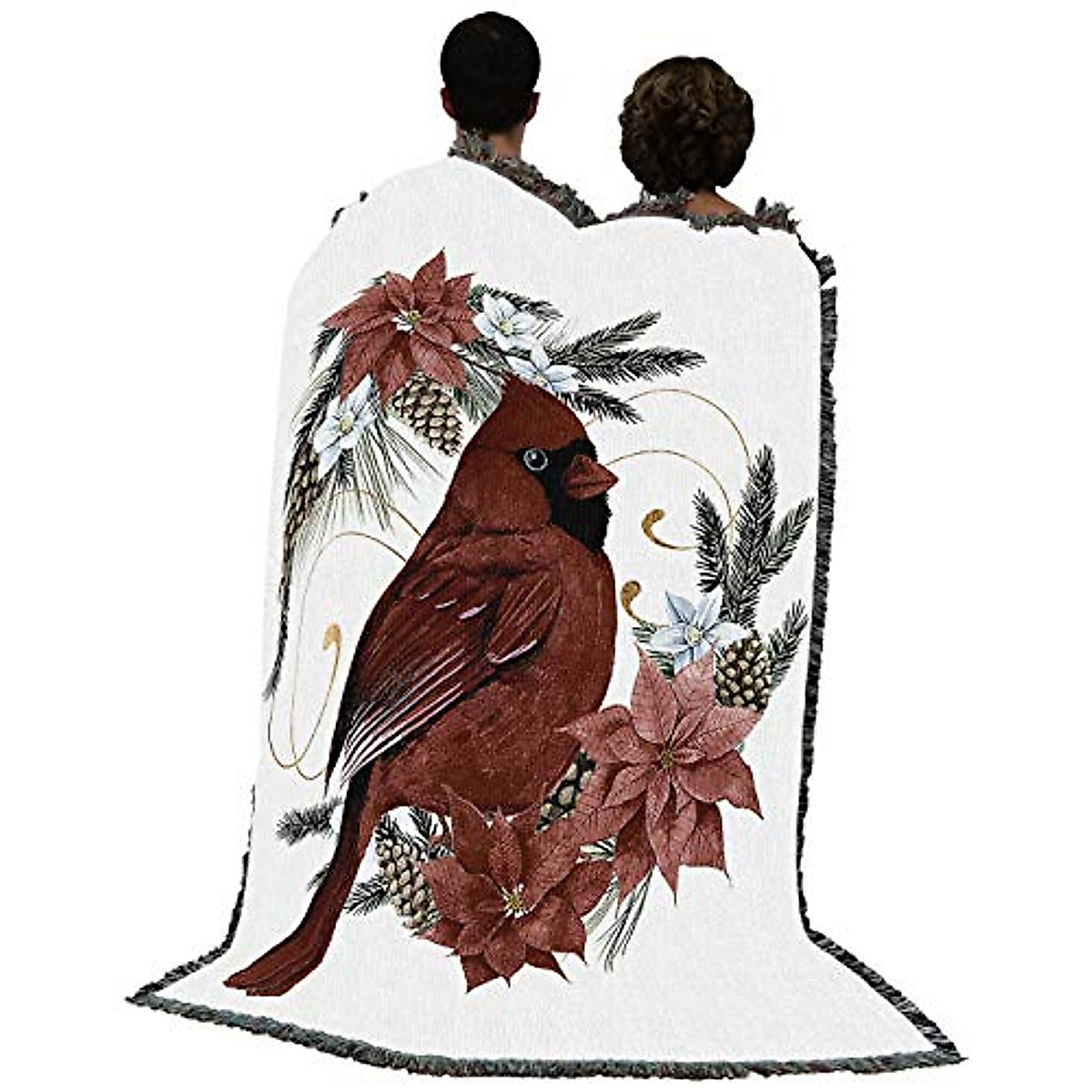 Pure Country Weavers Christmas Cardinal Blanket by Grace Popp - Gift Tapestry Throw Woven from Cotton - Made in The USA (72x54)