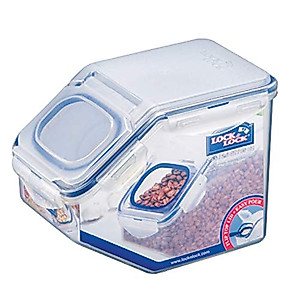 LOCK & LOCK Easy Essentials Food Lids (Flip-top) / Pantry Storage Containers, BPA Free, Top-10 Cup-for Snacks, Clear