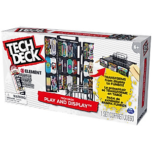 Tech Deck, Play and Display Transforming Ramp Set and Carrying Case with Exclusive Fingerboard, Kids Toy for Ages 6 and up