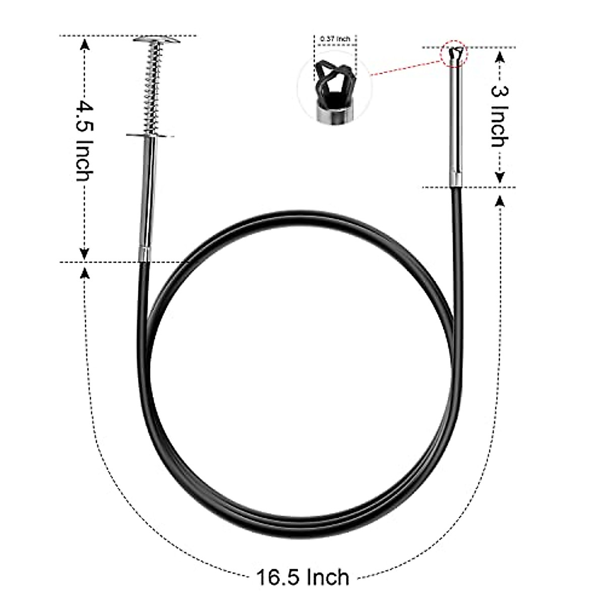 Small Caliber Flexible Grabber Tools 24'' Four-claw Pickup Tool Pick Up Items In Narrow Space Flexible Waste Picking Tool for Engine Bay/Home Sink/Earring (Not magnetic)
