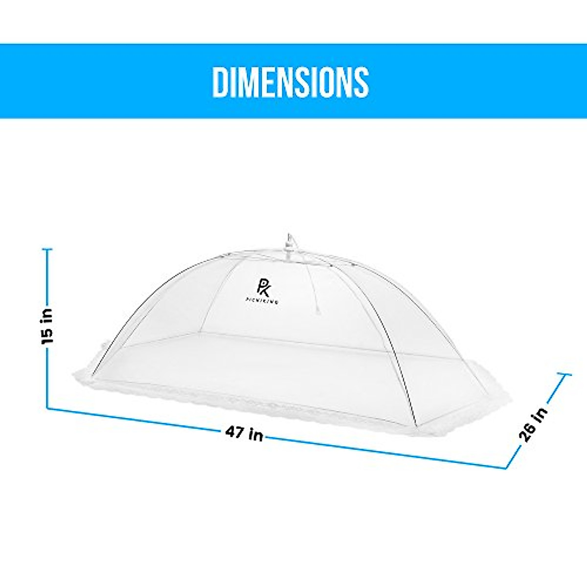 (3 Pack) PicniKing Picnic Food Covers for Outside | Food Tents/Food Covers for Outdoors Mesh Screen | Outdoor Food Covers to Keep Bugs Away | Mesh Food Covers for Outdoors | Food Nets for Outdoors