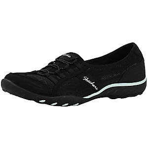 Skechers Women's Spectacular Breathe Easy Sneaker Black/Aqua 7.5