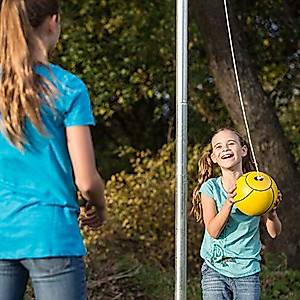 STERLING Sunnywood Sports Premium Tetherball Set for Outdoor Backyard with Ball, Rope and Pole 10-1/2' Height